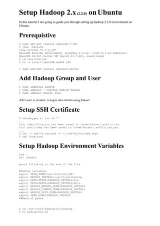 Setup And Run Hadoop Distrubution File System Example 2 2 PDF