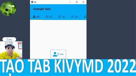 H17 Tạo Tabs kivymd 2022 lato channel YouTube