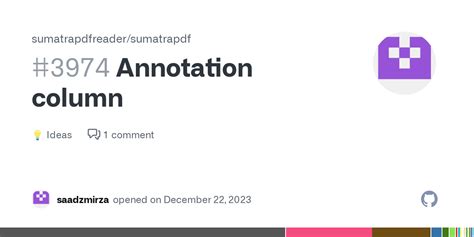 annotation column · sumatrapdfreader sumatrapdf · discussion 3974 · github