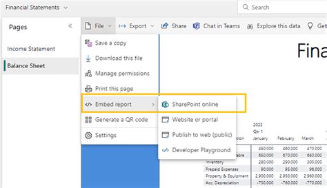 how to embed power bi reports in sharepoint