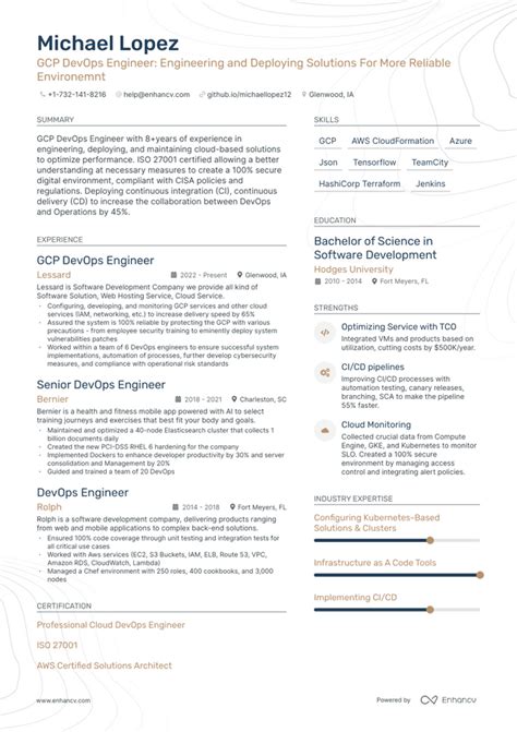 5 GCP Devops Engineer Resume Examples Guide For 2023