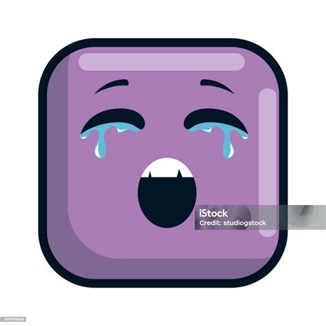 Crying Face Emoji Character Stock Illustration Download Image Now Eye Kawaii Avatar Istock