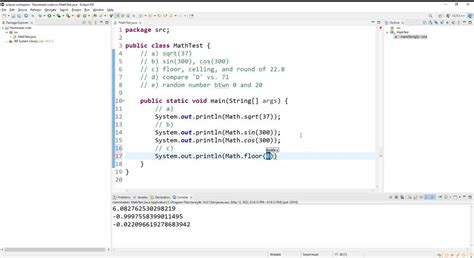 solved write a java application that uses the math class to determine the answers for each of