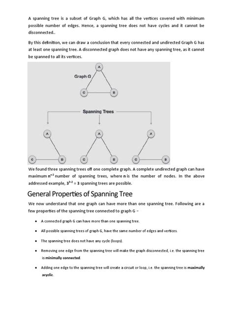 a spanning tree is a subset of graph g pdf graph theory theoretical computer science