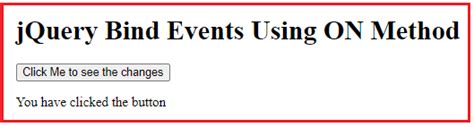binding event handlers using jquery on method dot net tutorials