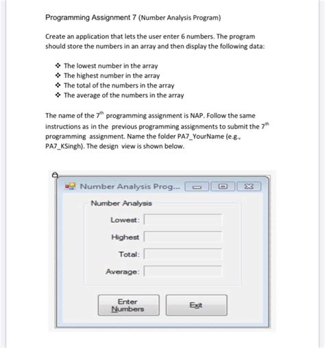 solved programming assignment 7 number analysis program c