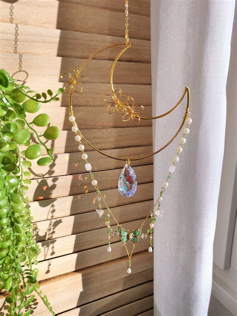 Large Golden Moon Butterfly Suncatcher Just A Heads Up That