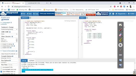 2 is 4 decoder verilog code with test bench youtube