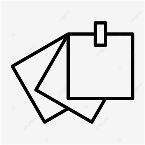 스티커 메모 라인 아이콘 벡터 스티커 메모 아이콘 메모 노트 PNG 일러스트 및 벡터 에 대한 무료 다운로드 Pngtree