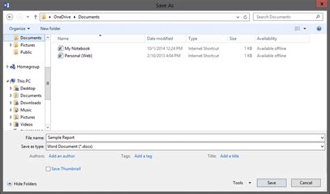 save a document in word 2013 tutorial