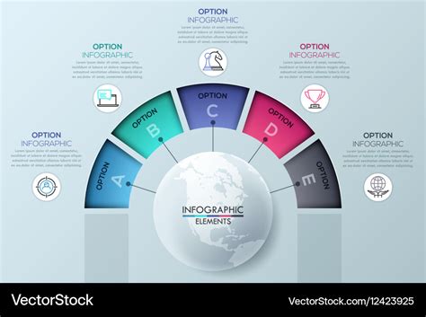 Circular Infographic Design Template Royalty Free Vector