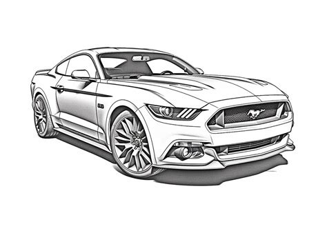 21 páginas únicas para colorear Ford Mustang Etsy España