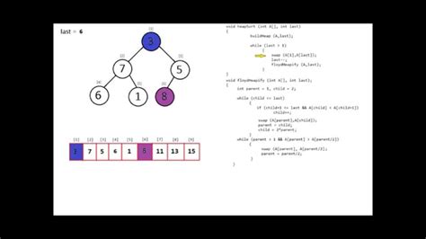 heap sort animation youtube