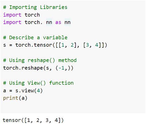 pytorch reshape tensor useful tutorial python guides