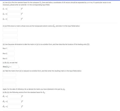 solved subspaces bases and dimensions sums of subspaces