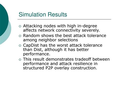 impact of neighbor selection on performance and resilience of structured p2p networks sushma