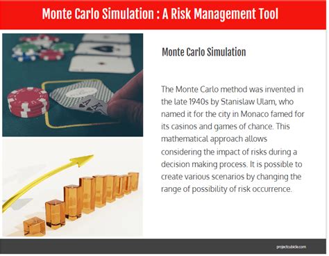 monte carlo simulation example and solution projectcubicle