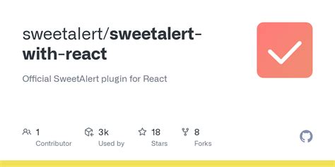 github sweetalert sweetalert with react official sweetalert plugin for react