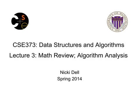 pdf cse373 data structures and algorithms lecture 3 math algorithm analysis as the “size