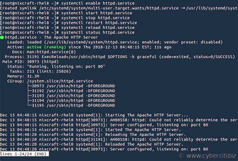 CentOS Reload Apache Httpd Config File Without Restarting Server