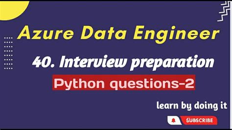 Python Interview Questions Answers Data Engineer YouTube