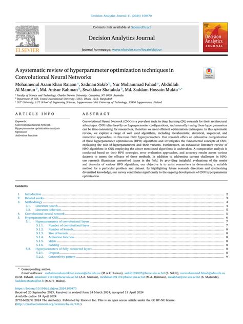 pdf a systematic review of hyperparameter optimization techniques in convolutional neural networks