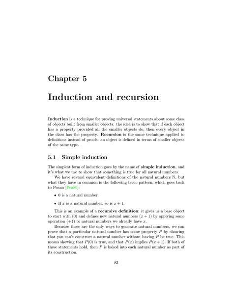 induction and recursion chapter 5 induction and recursion induction is a technique for proving