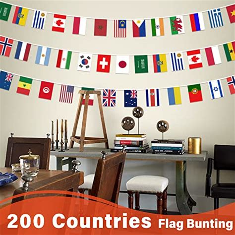 200 Countries String Flag 184 Ft International Flags Bunting Banner World Flag Banner