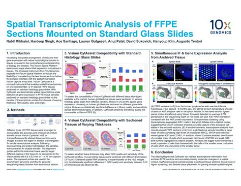 Spatial Transcriptomic Analysis Of FFPE Sections Mounted On Standard