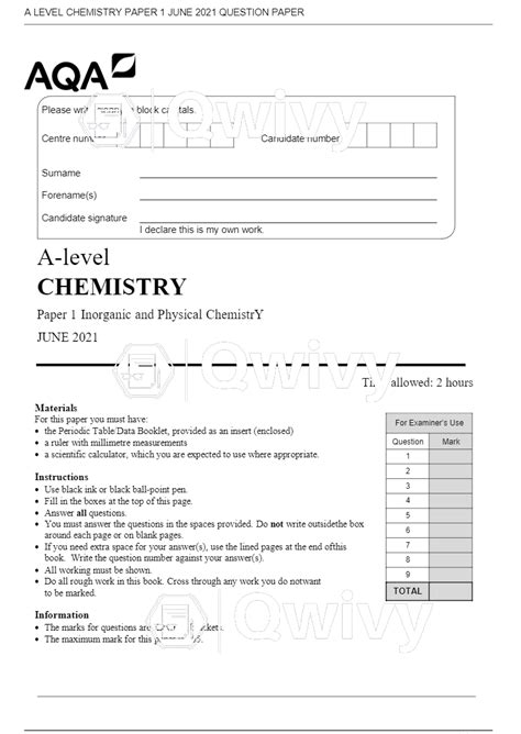 Aqa A Level Chemistry Chemistry Paper Physics Paper Gcse Physics Physical Chemistry