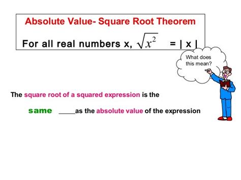 5 Absolute Value Sq Sq Roots