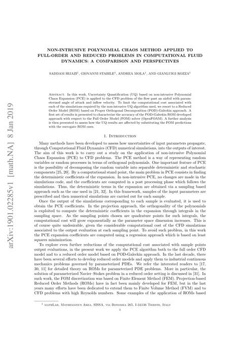 pdf non intrusive polynomial chaos method applied to full order and reduced problems in