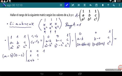 rango de la matriz de vandermonde youtube