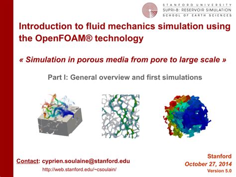 Pdf Introduction To Fluid Mechanics Simulation Using Openfoam