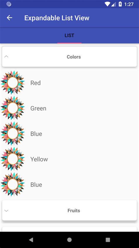 Expandable List View In Android Example