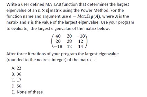 solved write a user defined matlab function that determines