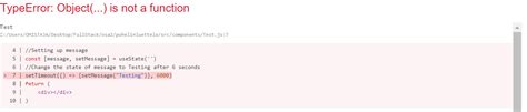 reactjs settimeout causes typeerror object is not a function stack overflow