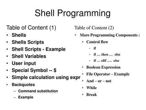 ppt shell programming powerpoint presentation free download id 6476393