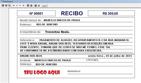 Como Preencher Um Recibo Comercial Image To U