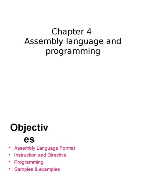 chapter 4 assembly language and programming pdf assembly language subroutine