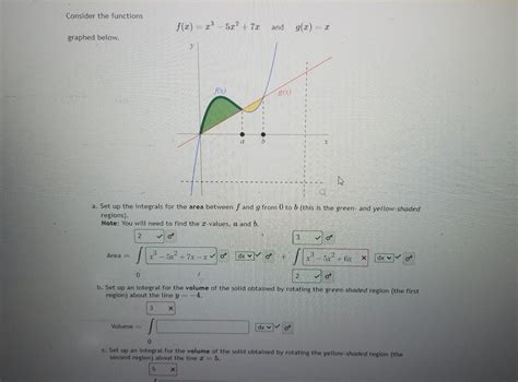 solved consider the functions f x x3−5x2 7x and g x x