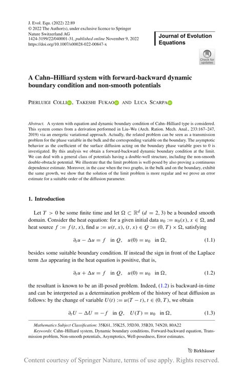 a cahn hilliard system with forward backward dynamic boundary condition and non smooth