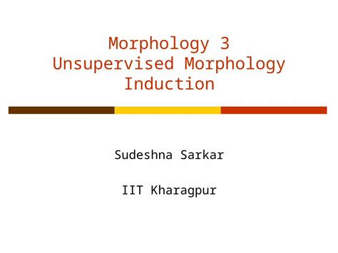 ppt morphology 3 unsupervised morphology induction sudeshna sarkar iit kharagpur dokumen tips