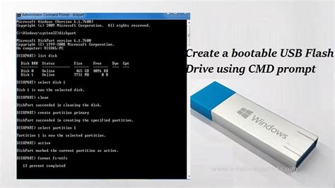 how to create a bootable usb flash drive using cmd prompt 2022 youtube