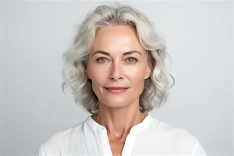 Premium Photo Beautiful Mid Aged Mature Woman Looking At Camera