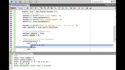 java programming simple calculator add subtract multiply divide youtube