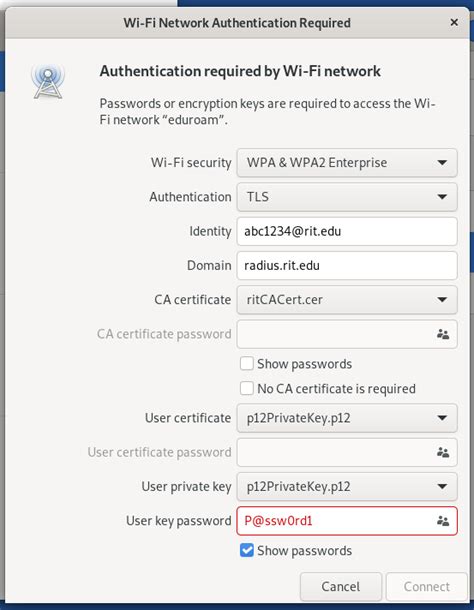 Connecting To The RIT Eduroam Network Under Linux NetworkManager