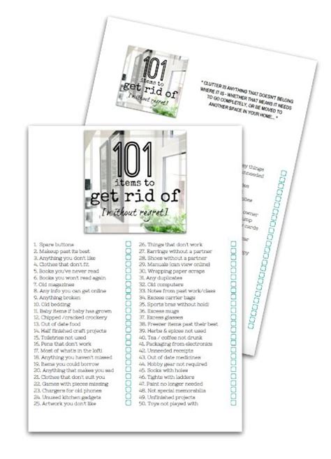 make decluttering fun with this freebie checklist of 101 things to get rid of today enjoy