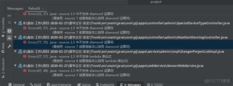 java 报错 source 1 5 中不支持 diamond 运算符 mob60475707384d的技术博客 51cto博客