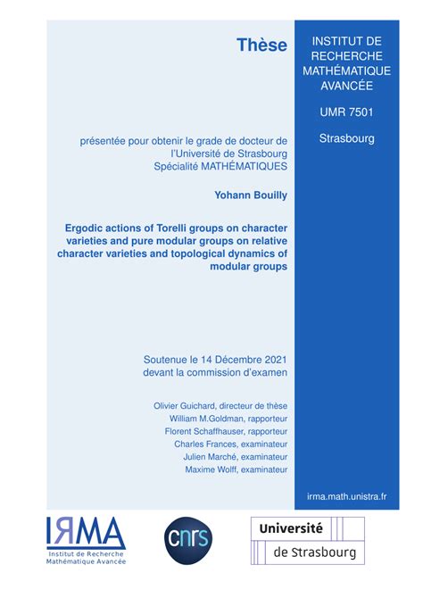 pdf ergodic actions of torelli groups on character varieties and pure modular groups on